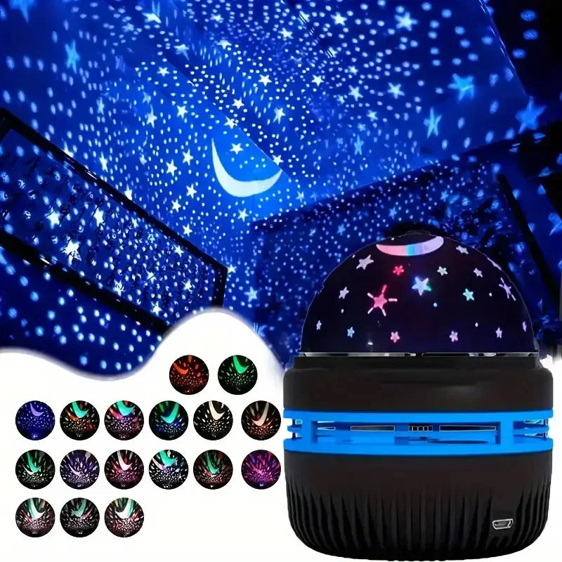 LED Starry Sky Night Lights USB Projector Lamp Magic Ball Moon Star Ch ...